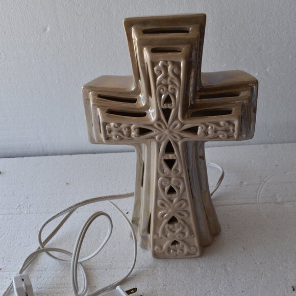 Kirklands | Accents | Ceramic Cross Night Light From Kirklands | Poshmark